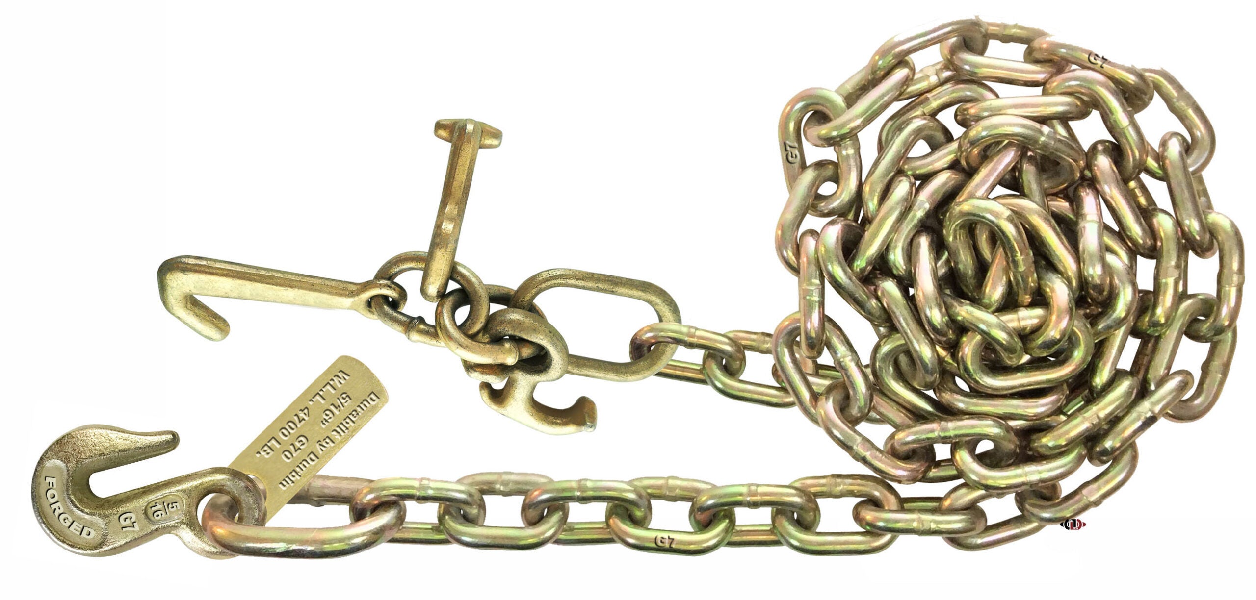 5/16" x 10' Cluster Tie Down Chain Assy | Hooks Wrecker Supplies